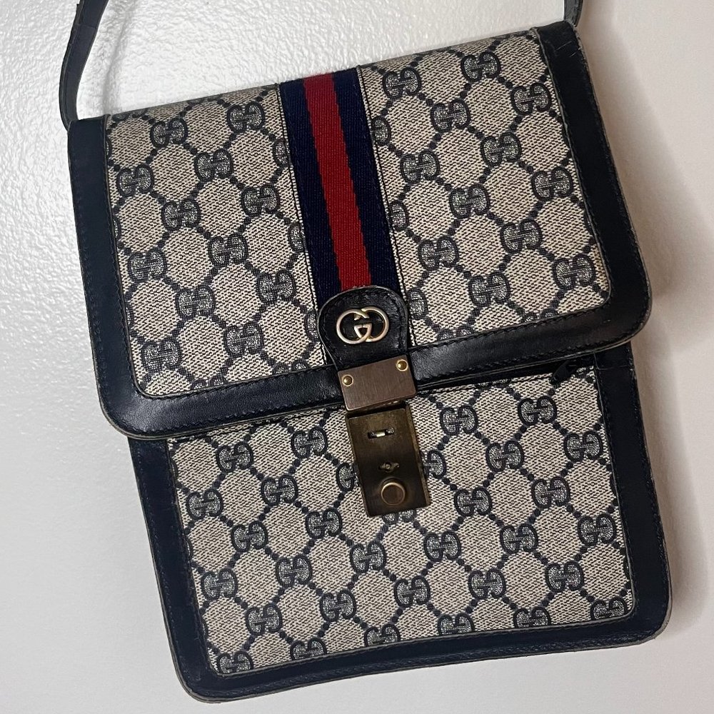 Rare, Authentic, Vintage Gucci Parfums Web Leather Mo… - Gem
